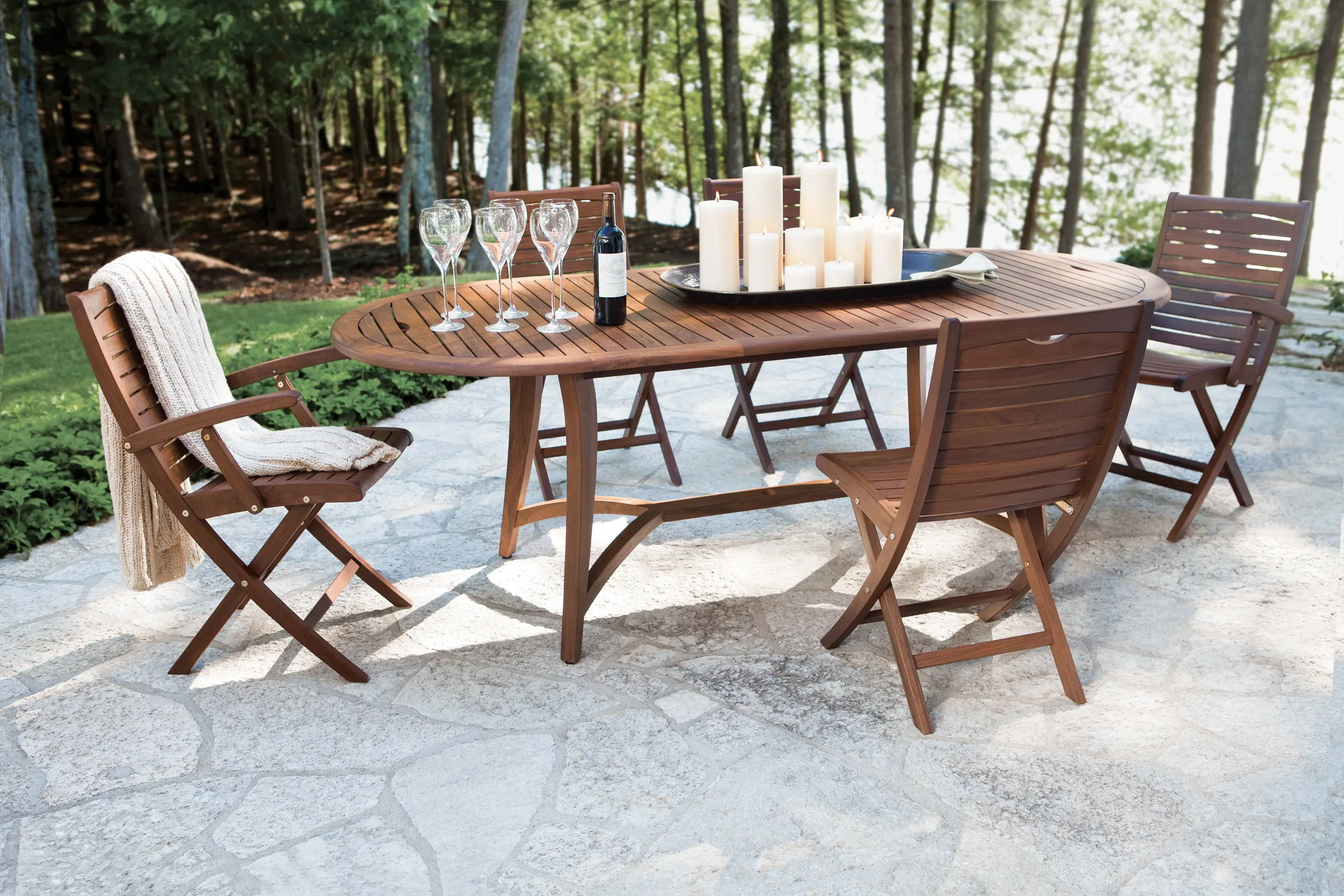 Jarrah outdoor table and chairs store