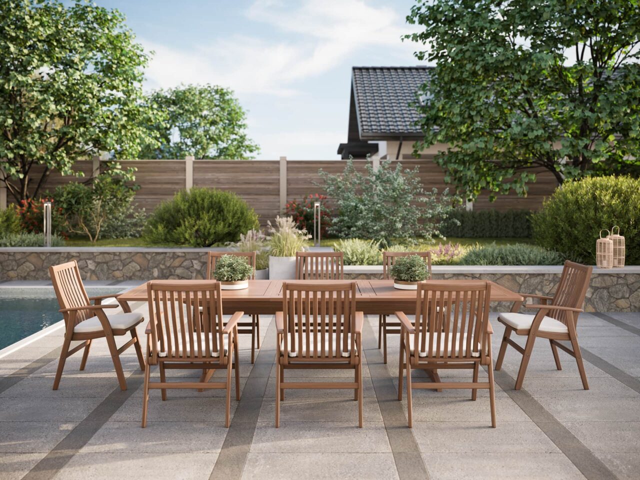 Foundations 74-103" Ipe Extension Dining Table - Jensen Outdoor