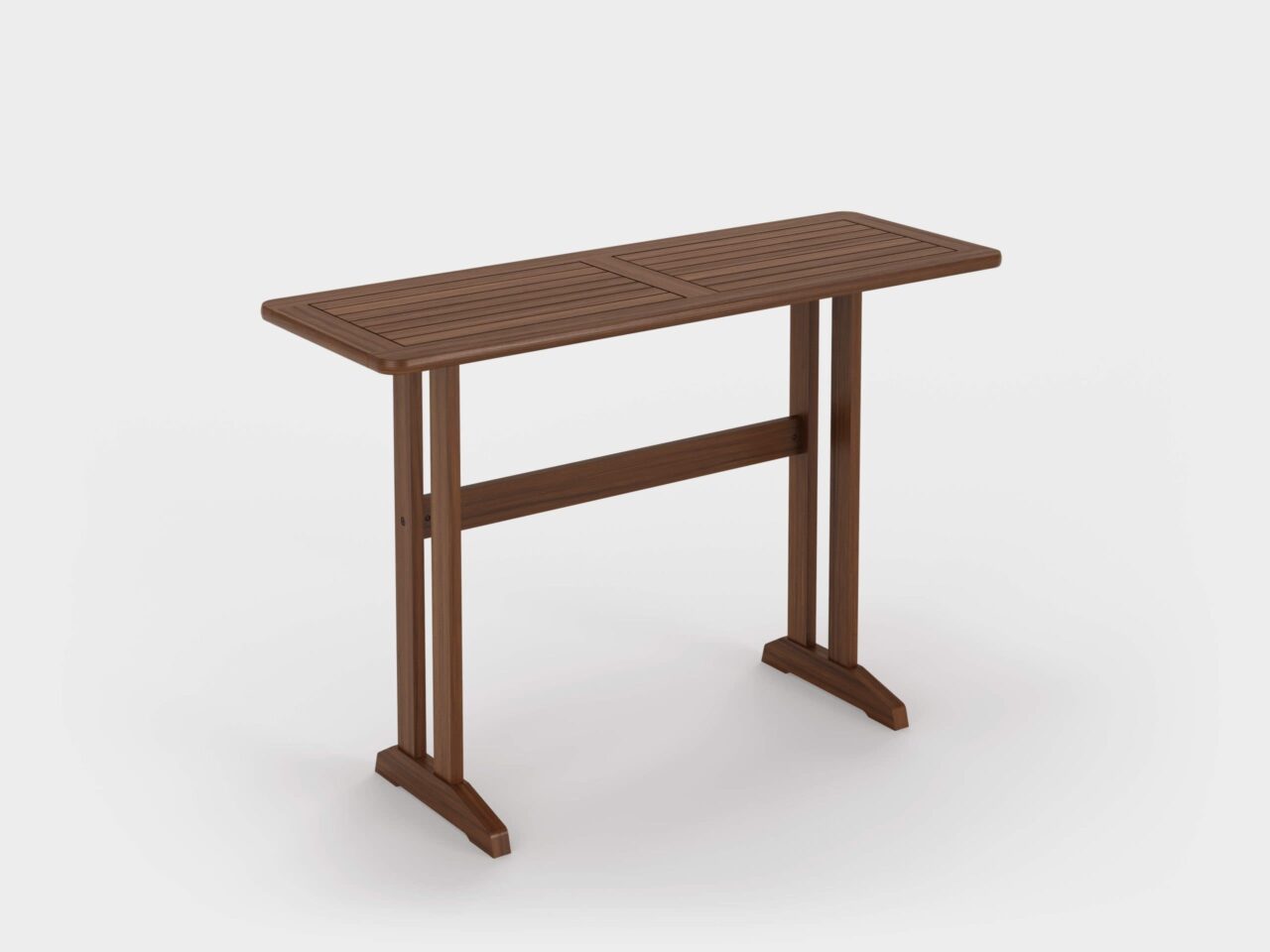 Foundations 54x19" Counter-Height Ipe Rail Table - Jensen Outdoor