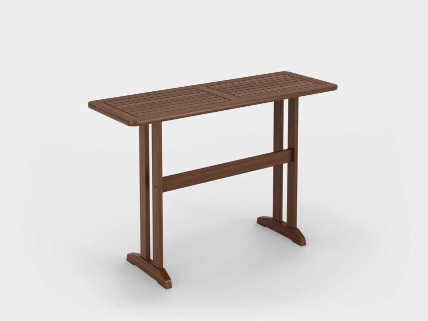Foundations 54x19" Counter-Height Ipe Rail Table - Jensen Outdoor
