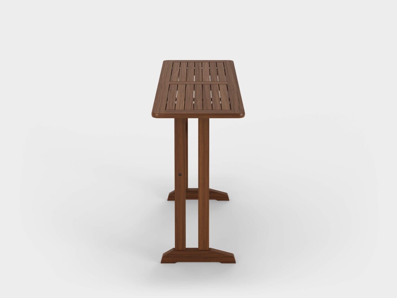 Foundations 54x19" Counter-Height Ipe Rail Table - Jensen Outdoor